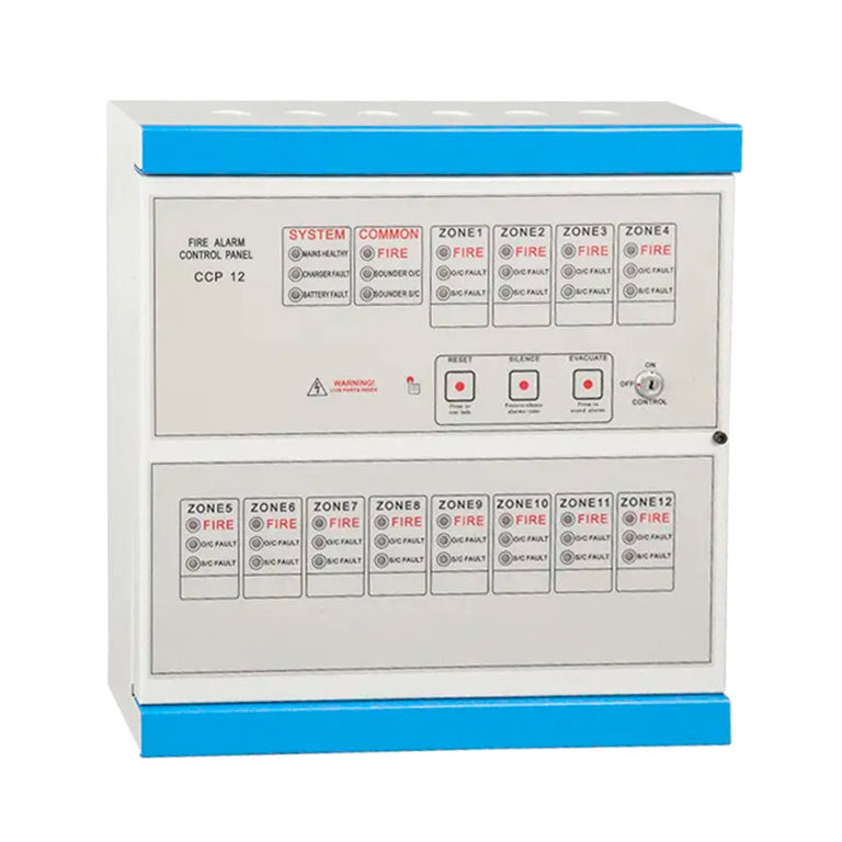 Conventional 12 Zone Fire Alarm Control Panel With Battery – firesouq.com
