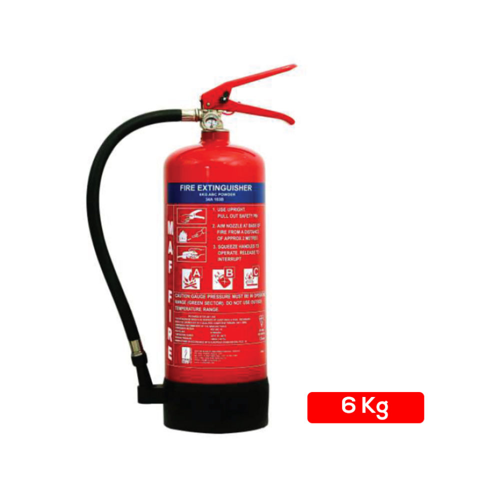 MAF 6 KG DCP Fire Extinguisher, BS EN3 30% ABC Rolling Type – firesouq.com